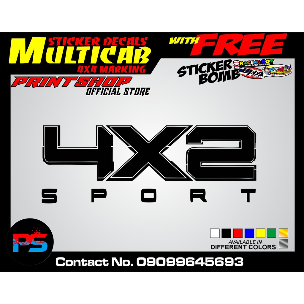 Multicab 4x2 marking Sticker Decals Set cut-out vinyl | Shopee Philippines