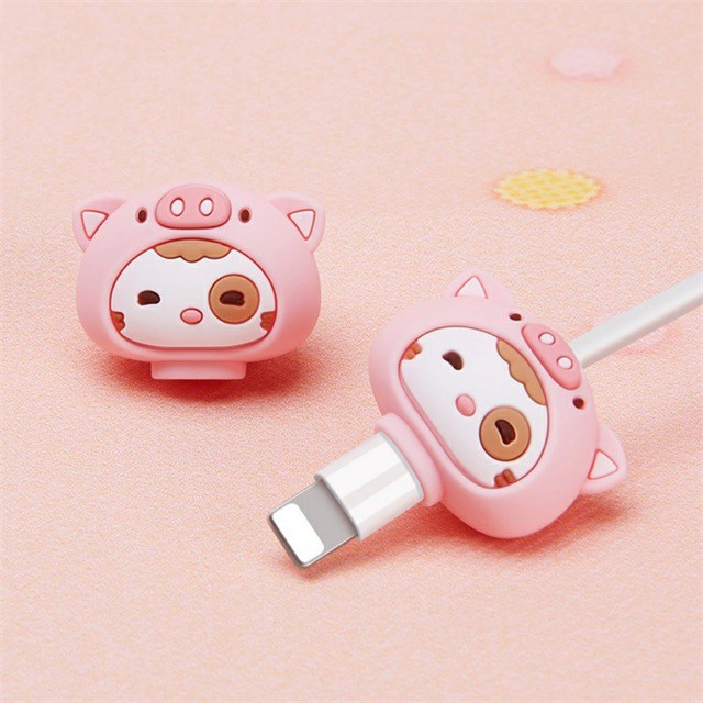 Cute Lofter cat-shaped charging cable end protector | Shopee Philippines