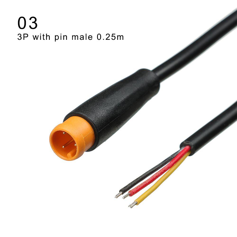 ORIENTLII Black 2/3/4/5/6Pin Cable For Ebike Bafang Waterproof ...