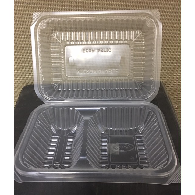 Clamshell Container 2 Division Clear - CB2 (50pcs/pack) | Shopee ...