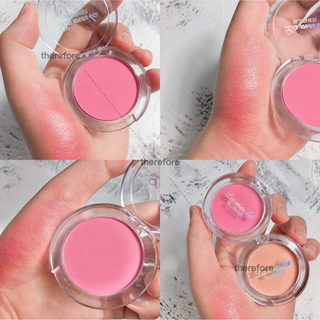 LAMEILA Milk Tea Blush Peach Pallete Face Mineral Pigment Cheek Blusher ...
