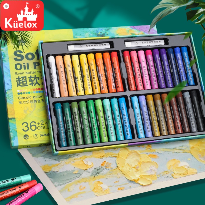 Kuelox Super Soft Oil Pastel Set Artist Crayon Macaron Morandi 24/36/48 ...