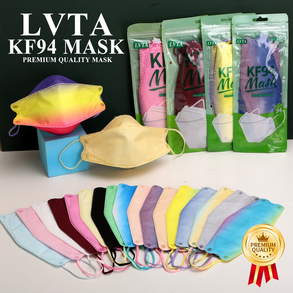 Mask KF94 Face Mask 4 Layer Non-woven LVTA Mask Protection Filter 3D ...
