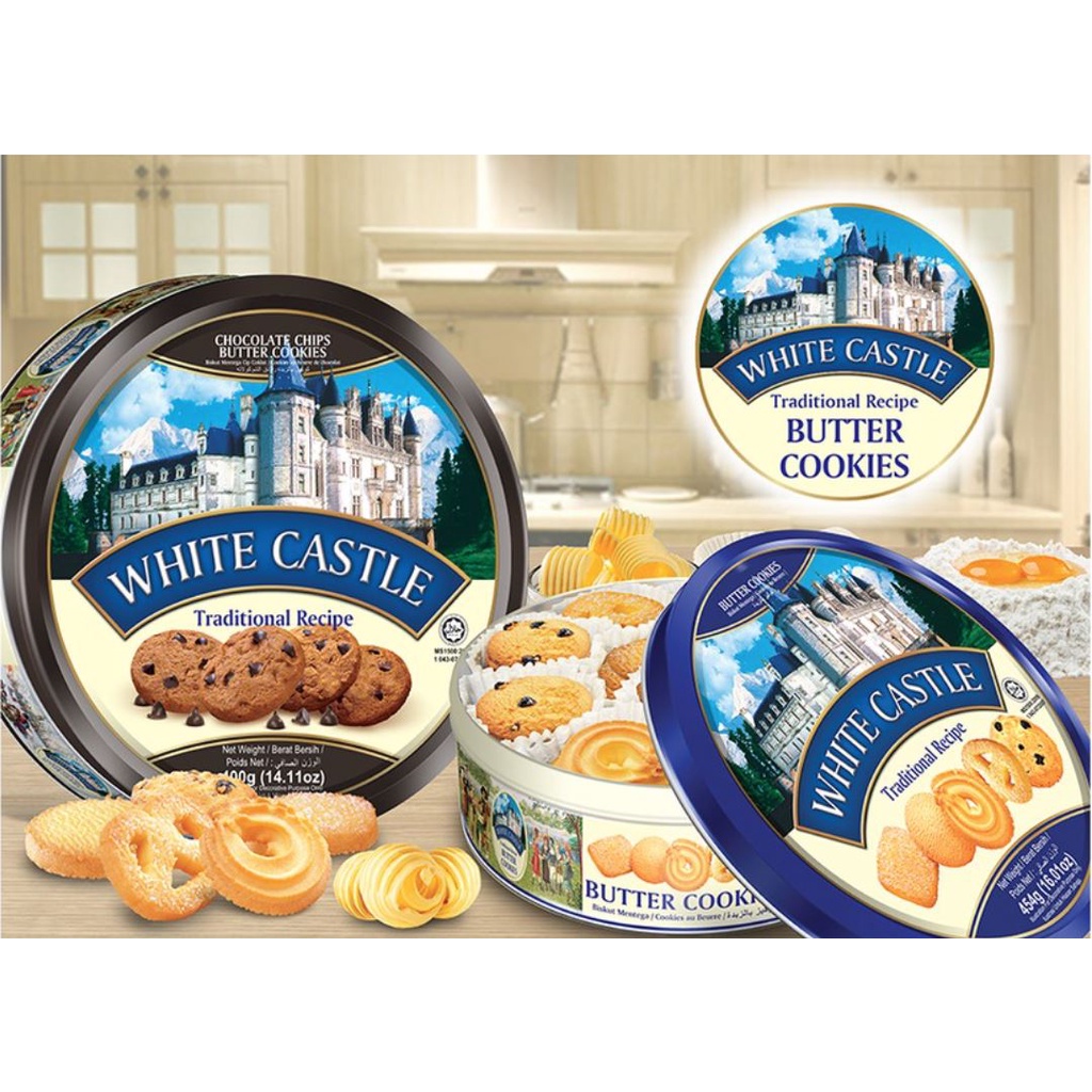 White Castle Butter Cookies 114g, Vanilla Ring & Chocolate Chips 105g ...