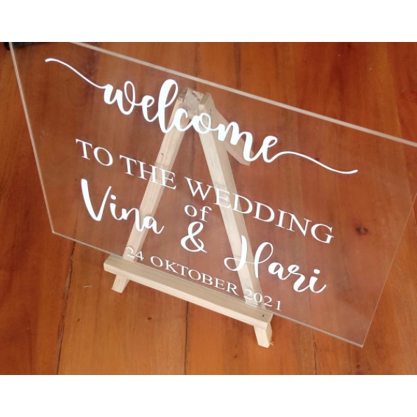 Custom A4 Acrylic Greeting Board (including support tripod) | Shopee ...