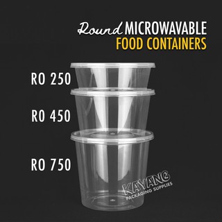 [10pcs] Round Microwavable Food Container, RO10 RO16 RO30 Plastic tub ...