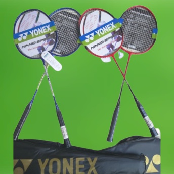 YONEX, 2 PAIRS BADMINTON DOUBLE W/-J RACKET RANDOM DESIGN. ( 4PES ...