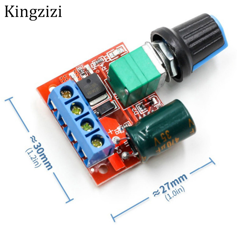 Mini 5A 90W PWM DC Motor Speed Controller Module DC-DC 4.5V-35V Adjustable Control Switch 12V ...