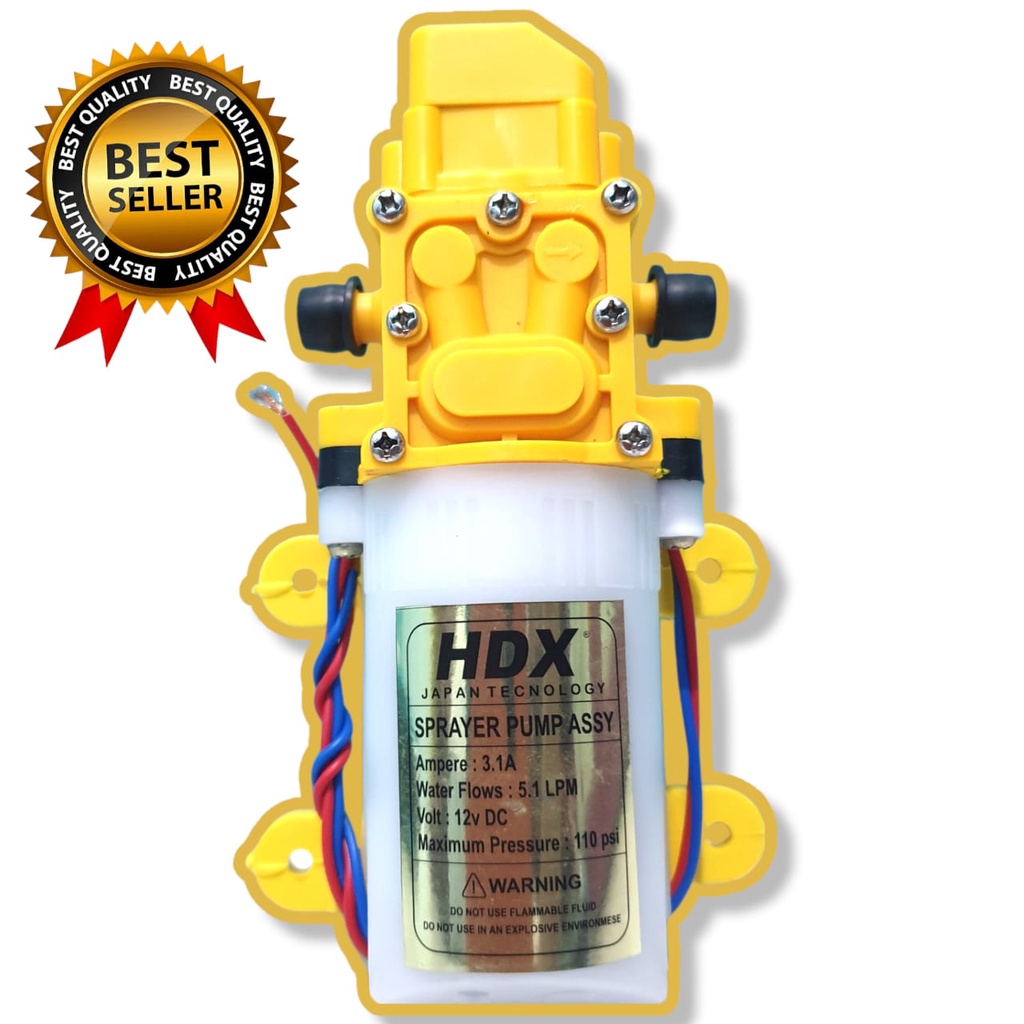 Dc 12 VOLT WATER PUMP DYNAMO BRAND HDX SOCKET SOCKET 110 PSI | Shopee ...