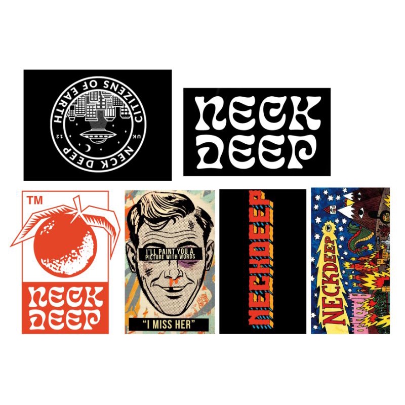 Deep neck band Sticker/pop punk Sticker/Outside rock band Sticker ...