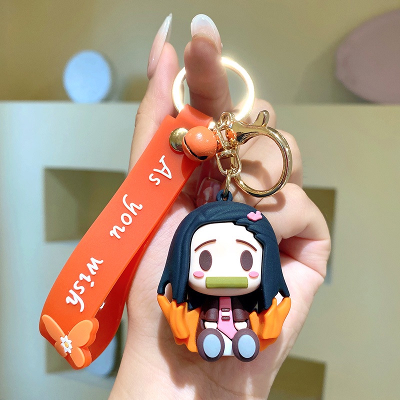 Cartoon Nezuko Demon Slayer Keychain Pendant/Cute Bag Pendant | Shopee ...