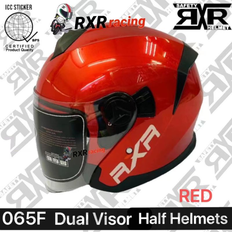 Rxr Half Face Dual Visor 065F For Motorcycle With ICC (BPS) LARGE ONLY | Shopee Philippines