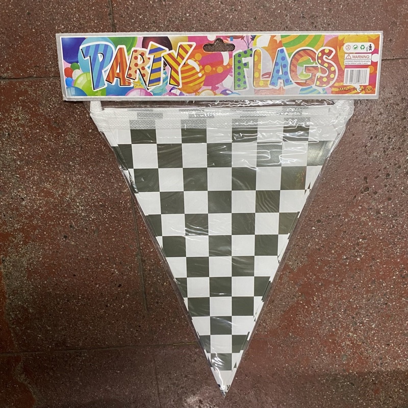 Racing Cars Theme Checkered Party Banderitas/ Flag Banner | Shopee ...