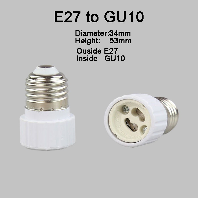 E12 E14 E17 E27 E40 B22 GU5.3 MR16 GU10 G4 G9 G24 Base Socket Conversion Adaptor For Light Lamp ...