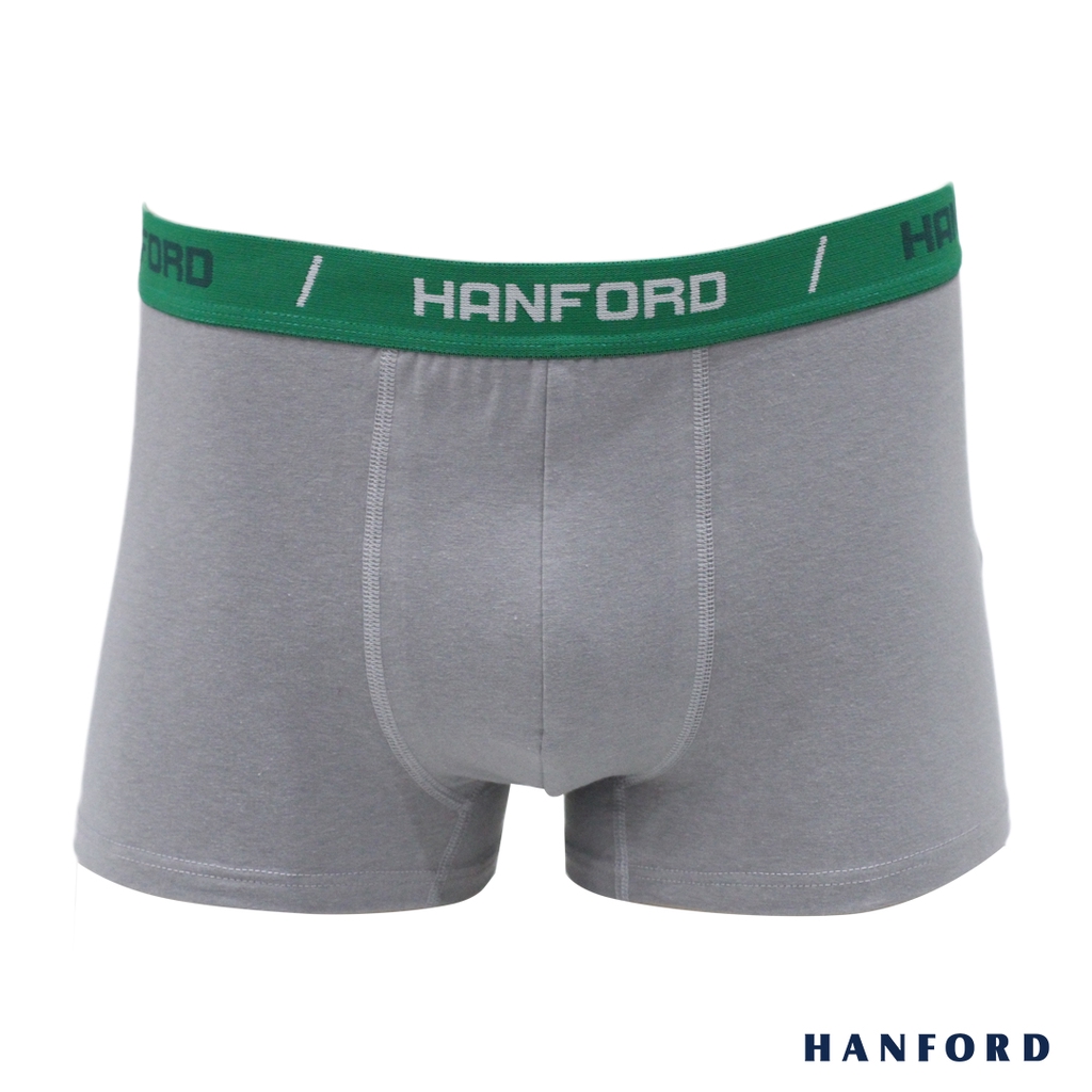 Hanford Men Cotton w/ Spandex Boxer Briefs Tennyson - Neutral Gray ...