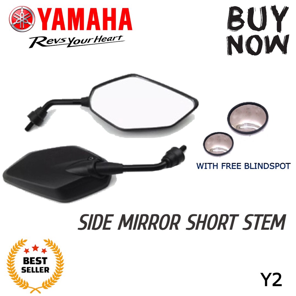 YAMAHA SIGHT | MOTORCYCLE YAMAHA SIDE MIRROR SHORT STEM WITH FREE ...