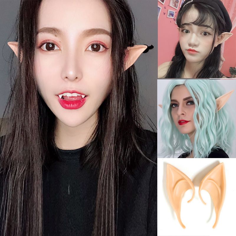 Halloween elf ears cos props Avatar small tiger teeth dentures zombie ...