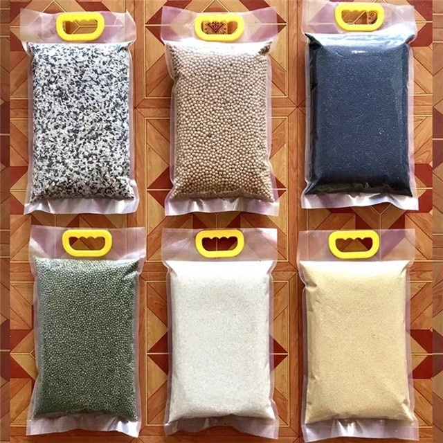 10pcs 2.5/5kg/10kg Transparent Plastic Rice Grain Packaging Bags with ...