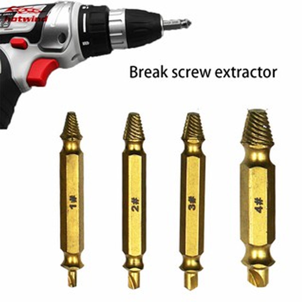 4PCS Broken Head Screw Remover Slip Thread Broken Screw Double Head ...