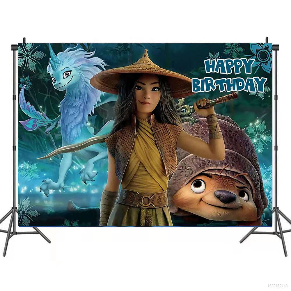 Raya And The Last Dragon Theme Cartoon Photography Background Cloth ...