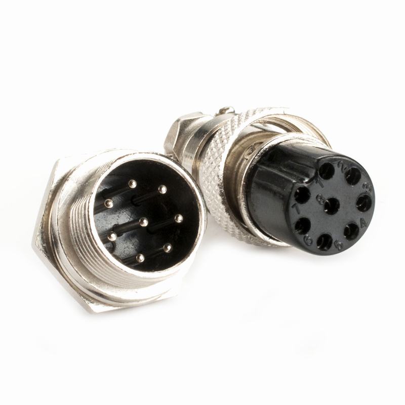 Ready Stock 1pcs Gx16 16mm 8 Pin Din Male Female Plug Socket Cable