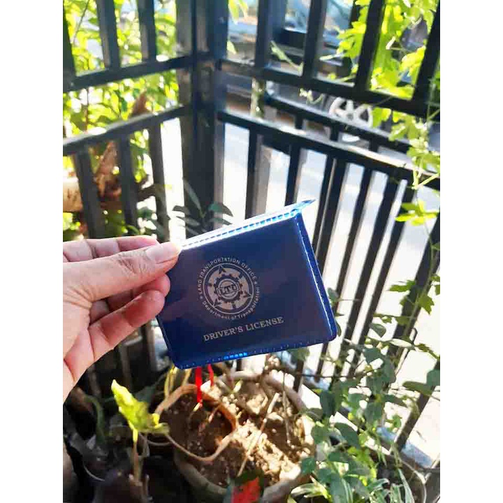 DRIVER LICENSE JACKET WITH PVC INSIDE (BLUE) | Shopee Philippines