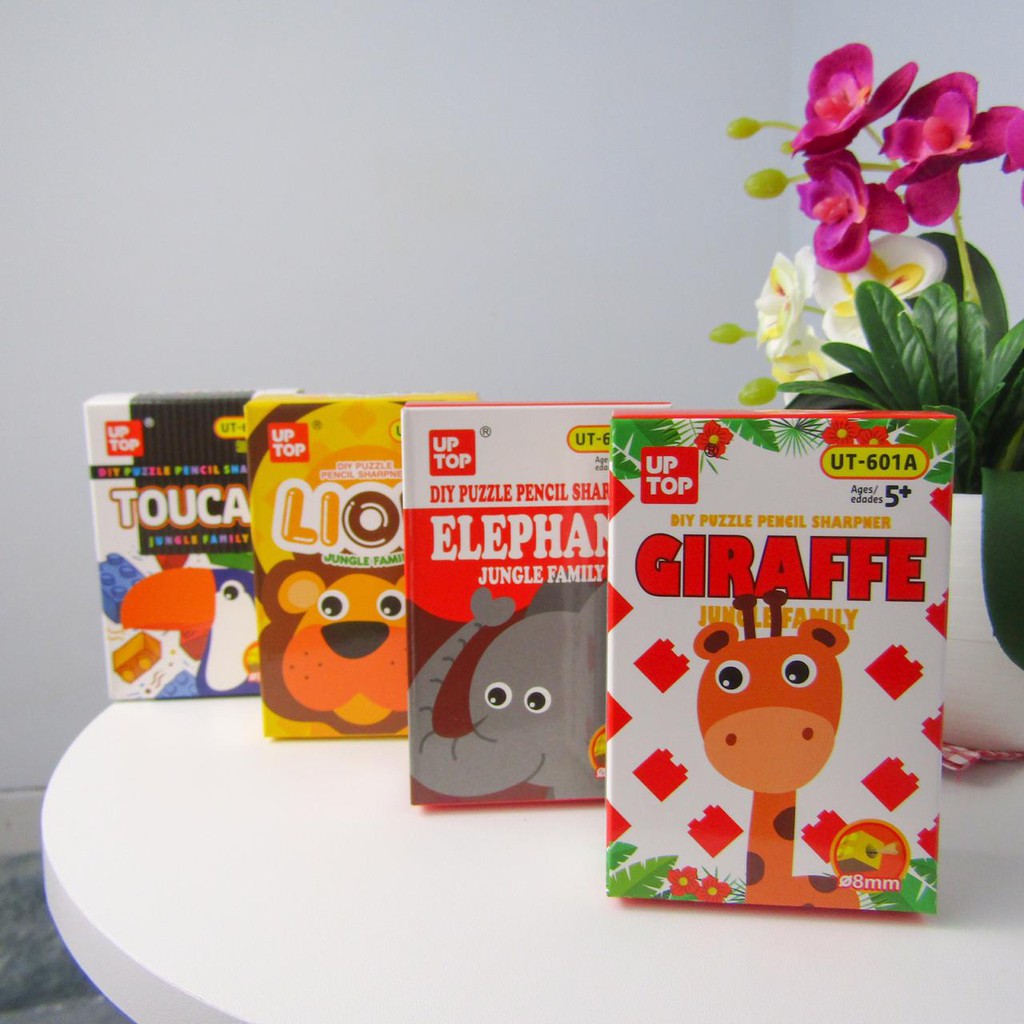 Minicart animal Puzzle Pencil Sharpener animal shavings OFFICE ...