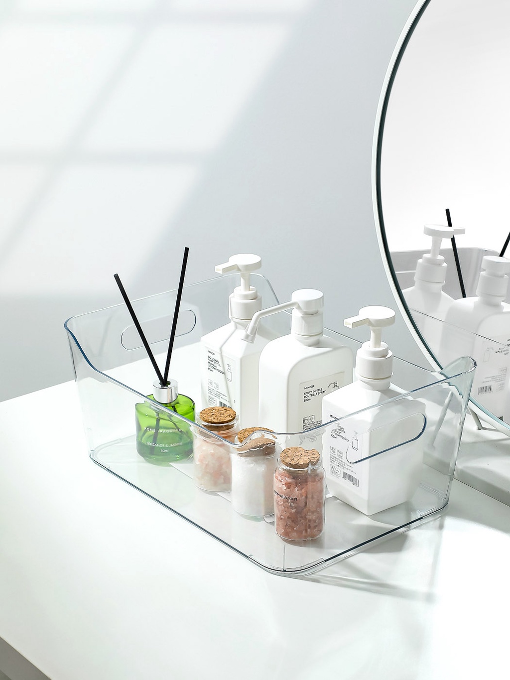 MINISO Transparent Series Plastic Storage Bin | Shopee Philippines