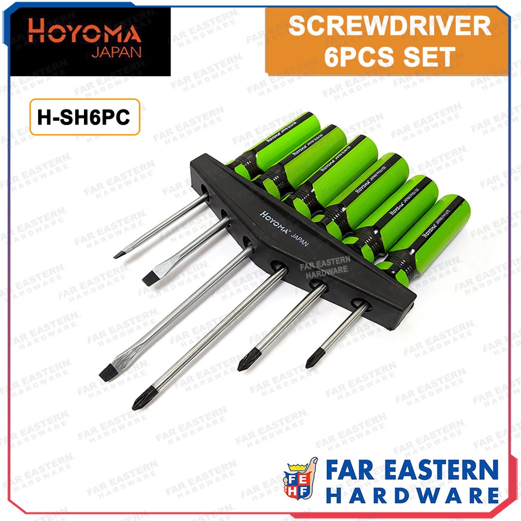 HOYOMA Screwdriver 6pcs Set w/ Magnetic Tip H-SH6PC HYHT | Shopee ...