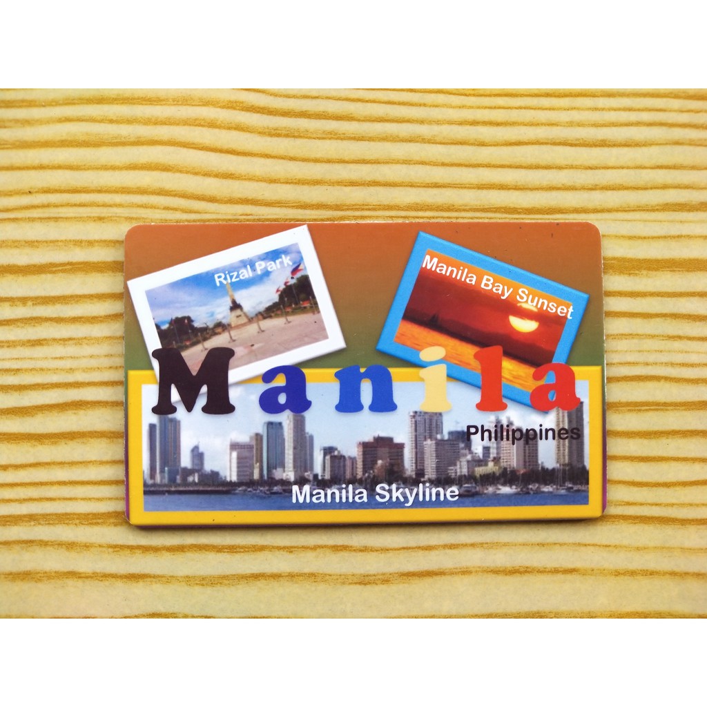 Manila Skyline Philippine Rubber Magnet Souvenir Design | Shopee ...