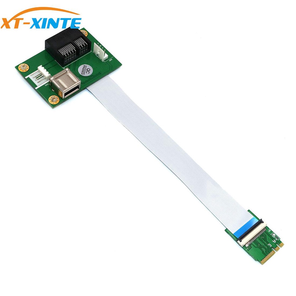 M.2 Key A/E to PCIE Riser Adapter PCI-E X1 USB 4Pin Power Adapter PCI ...