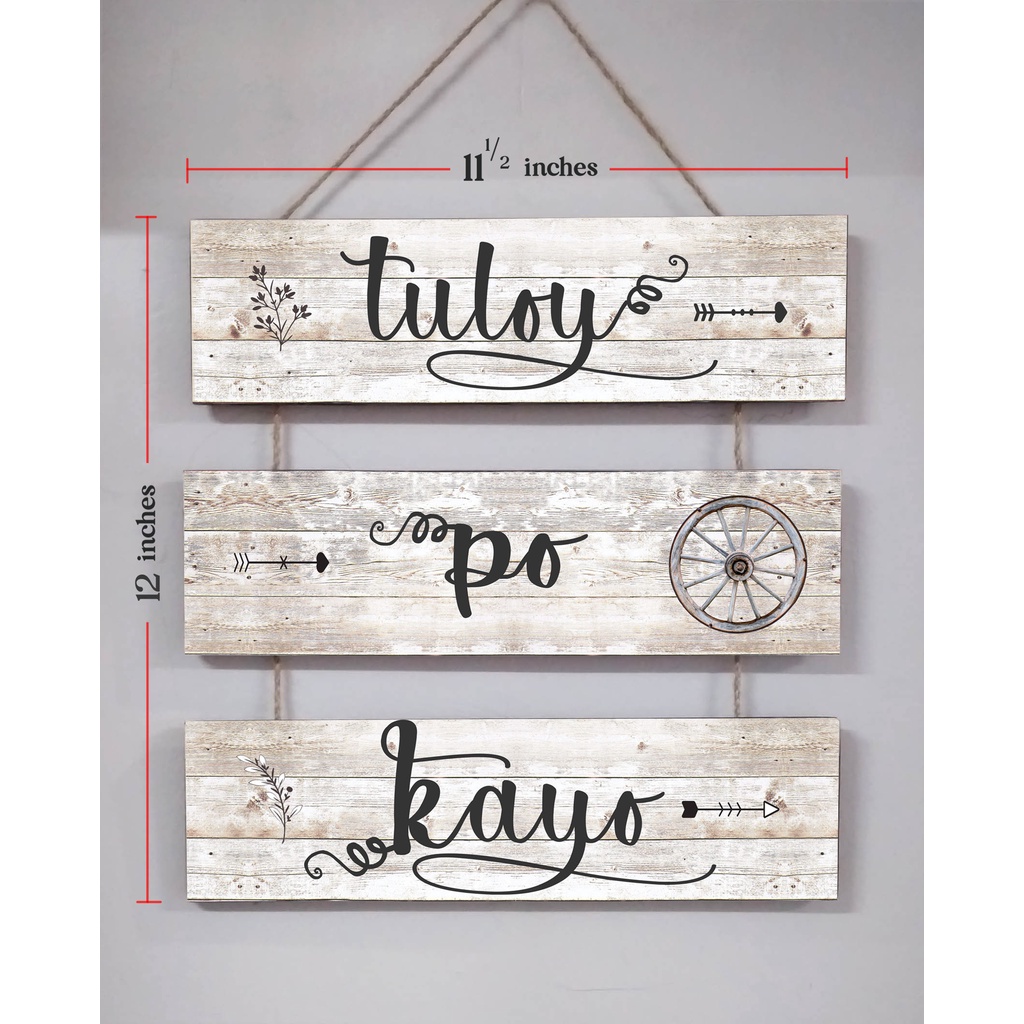 Hanging Wall Decor TULOY PO KAYO Hanging Home Decor Rustic Vintage ...