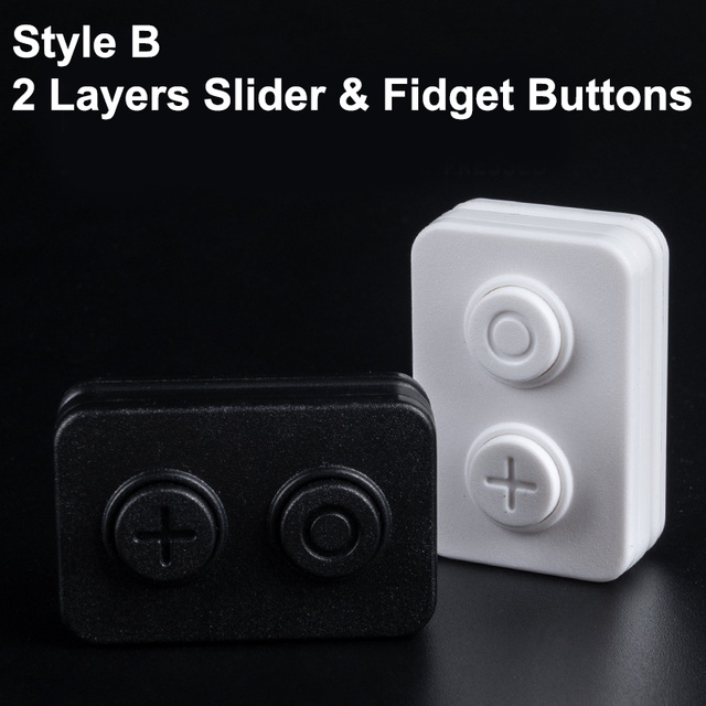 Fun ABS Magnetic Sliders EDC Fidget Push Clickers Haptic Antistress ...