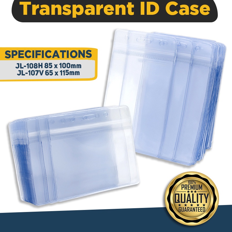 Plastic Transparent ID Case Ziplock [10-50 pcs per order] | Shopee ...