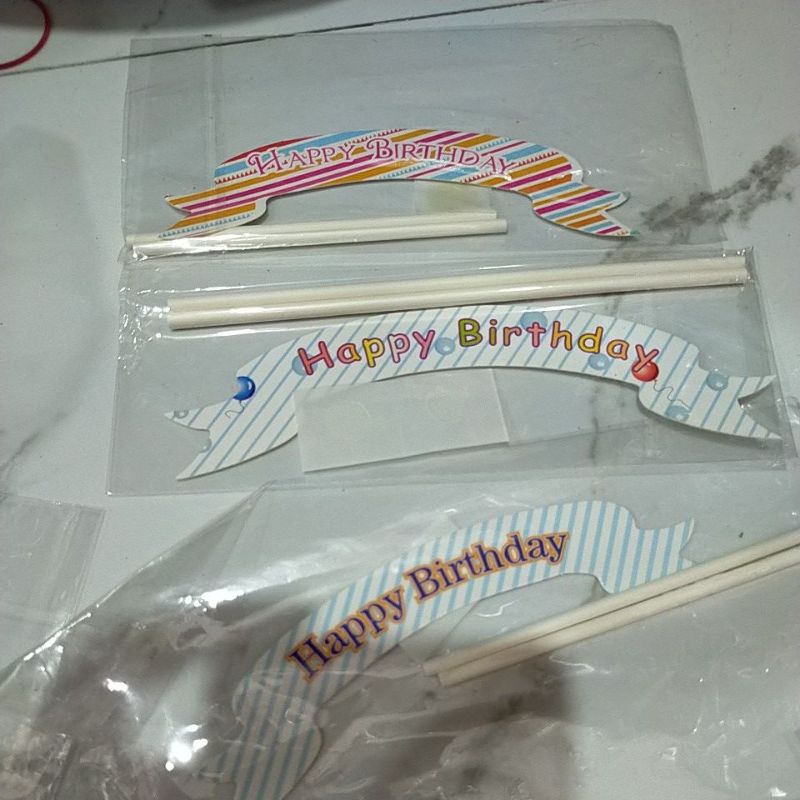 Happy BIRTHDAY flag Cake Topper | Shopee Philippines