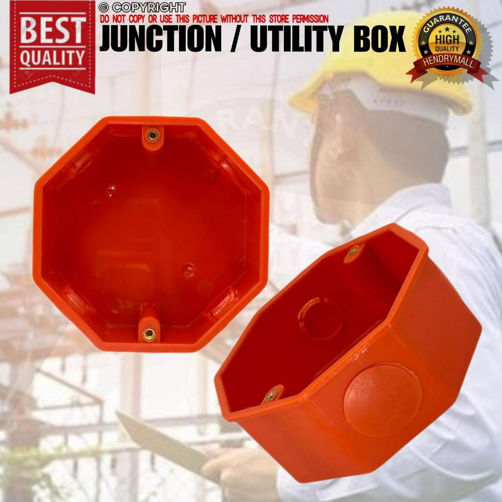 (1BOX) GOFLEX PVC ORANGE JUNCTION BOX ELECTRICAL WIRINGS 100PCS ...