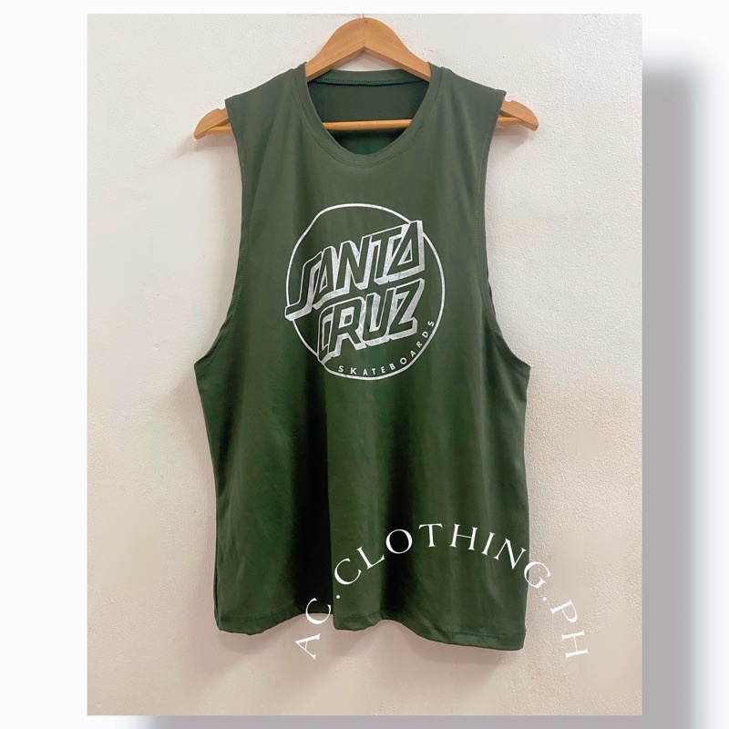 SANTA CRUZ MUSCLE TEE SANDO TANKS | Shopee Philippines