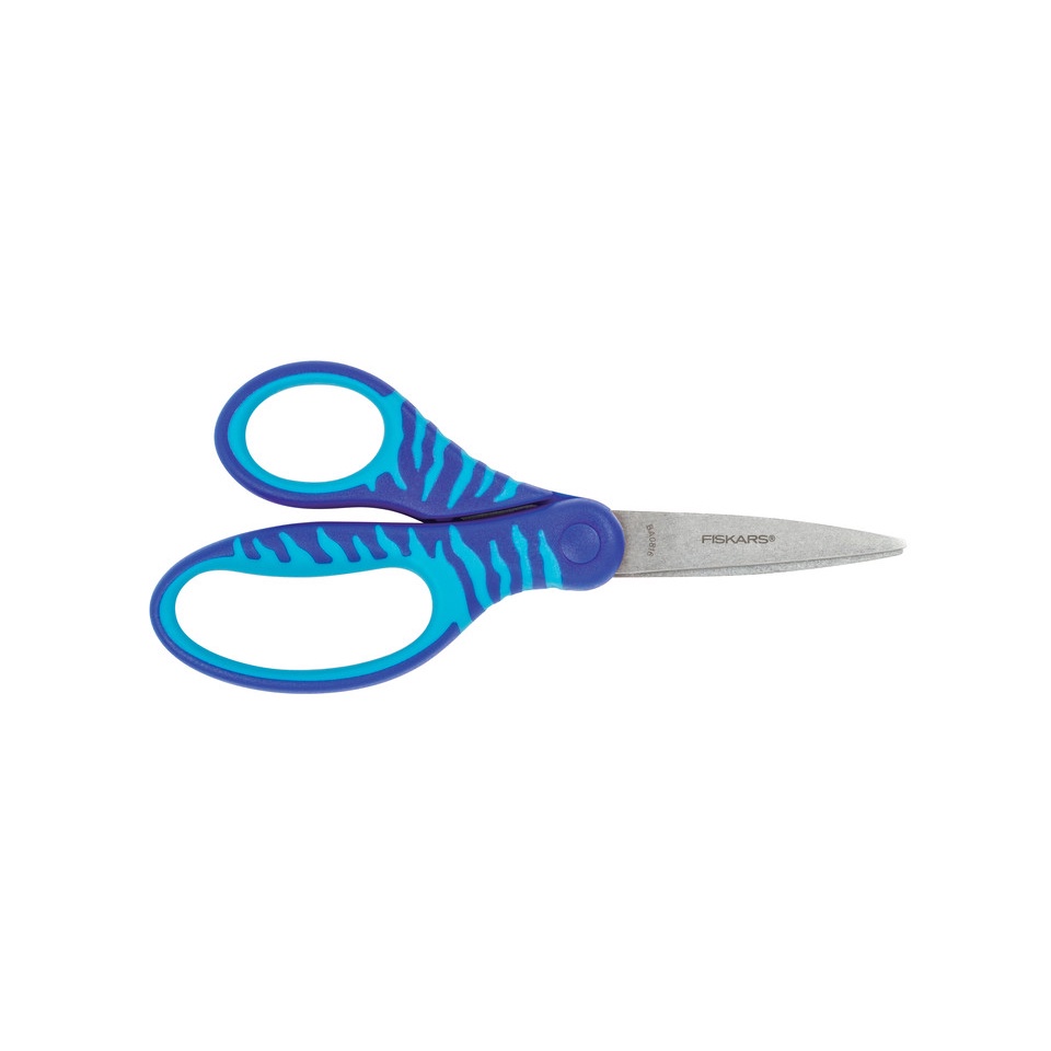 Fiskars Kids Scissors 15cm, Blue Softgrip Gunting kanak-kanak ...