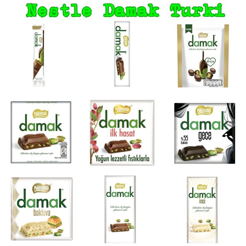 Turkish Nestle Damak Chocolate Turkish Chocolate Pistachio