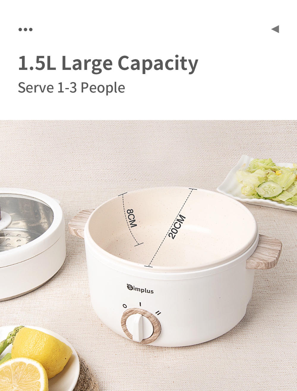 Simplus Rice Cooker Electric Cooker Stainless Steel Steamer Multi ...