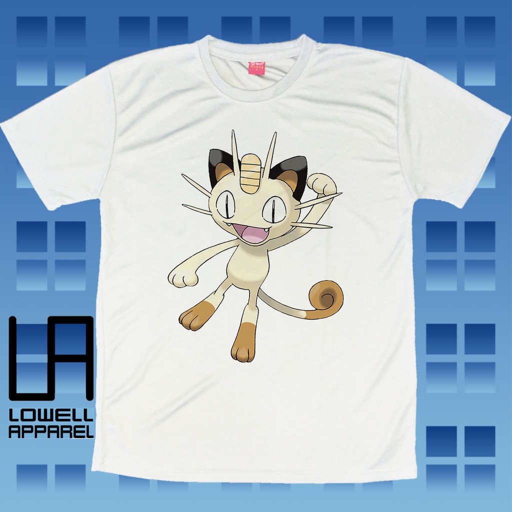 Meowth Pokemon Anime T-shirt - Unisex - Sublimation - Dri-fit | Shopee ...
