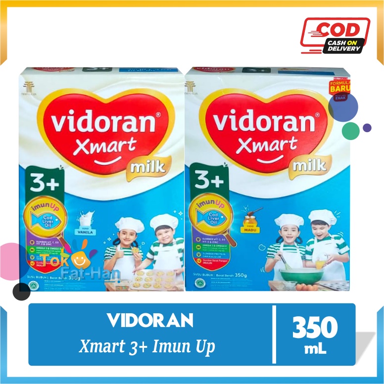 Vidoran Xmart 3+ Immune up Honey Formula Milk 350gr / Growth Milk for ...