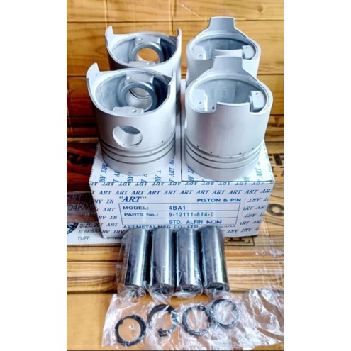 Piston assembly for Isuzu 4BA1 STD non steel | Shopee Philippines