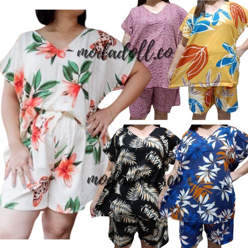 ModaDollCo. 3XL Helen Challis Terno | PLUS SIZE Medium-3XL | Taytay Tiangge | Shopee Philippines