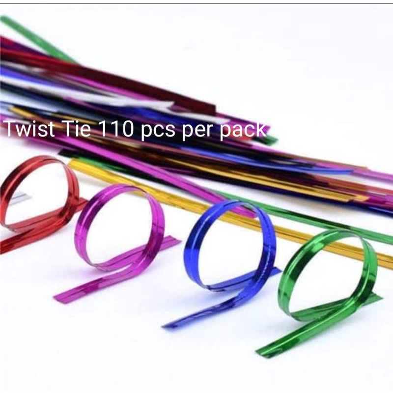 110 Pcs./Pack Metallic Twist Tie good for tieing products, Breads ...