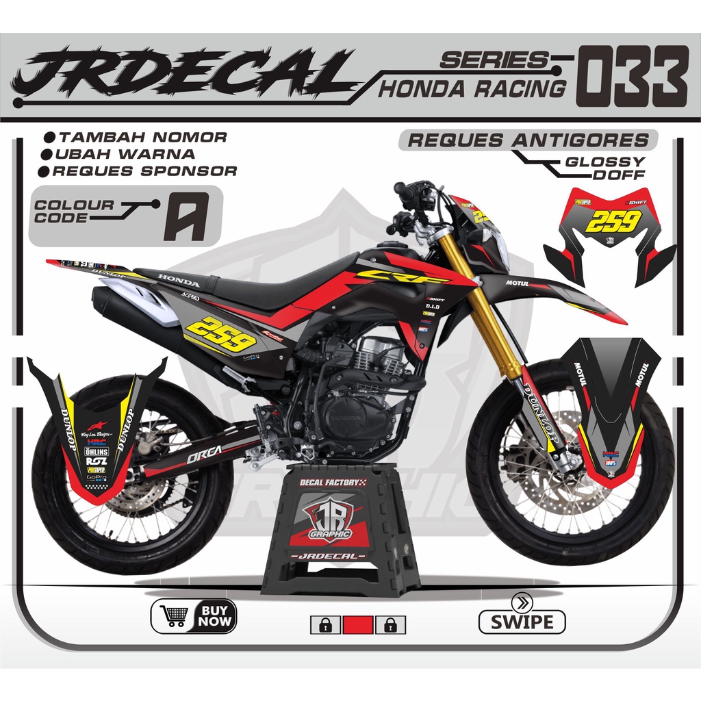 Decal HONDA CRF 150L FULL BODY COOL MINIMALIST SIMPLE LATEST AUTO ...