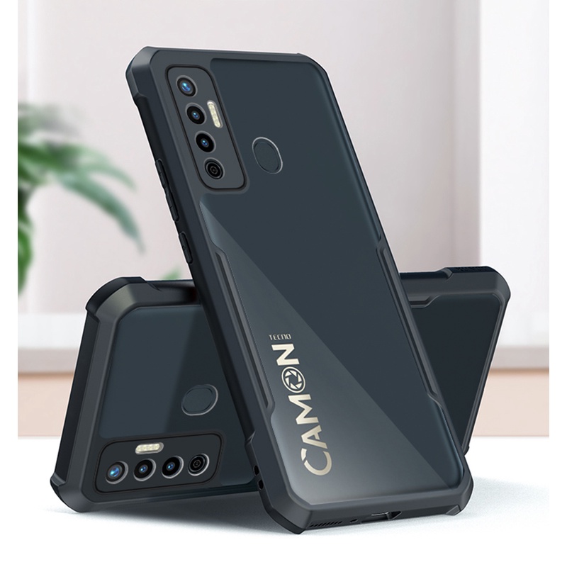 Tecno Camon 17 16 SE 18 18P 18T Clear Acrylic Airbag Phone Case Hybrid ...