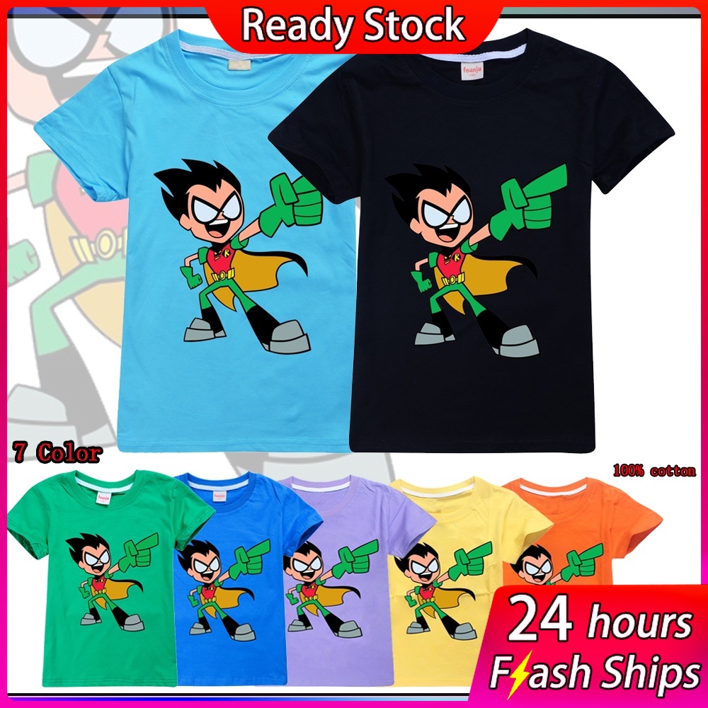 Teen Titans GO Cotton Kids Clothes Girls 2 To 15 Teenage Summer Boys ...