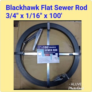 Flat Sewer Rod 3/4" x 1/16" x 100ft (30meters) | Blackhawk | Drain ...