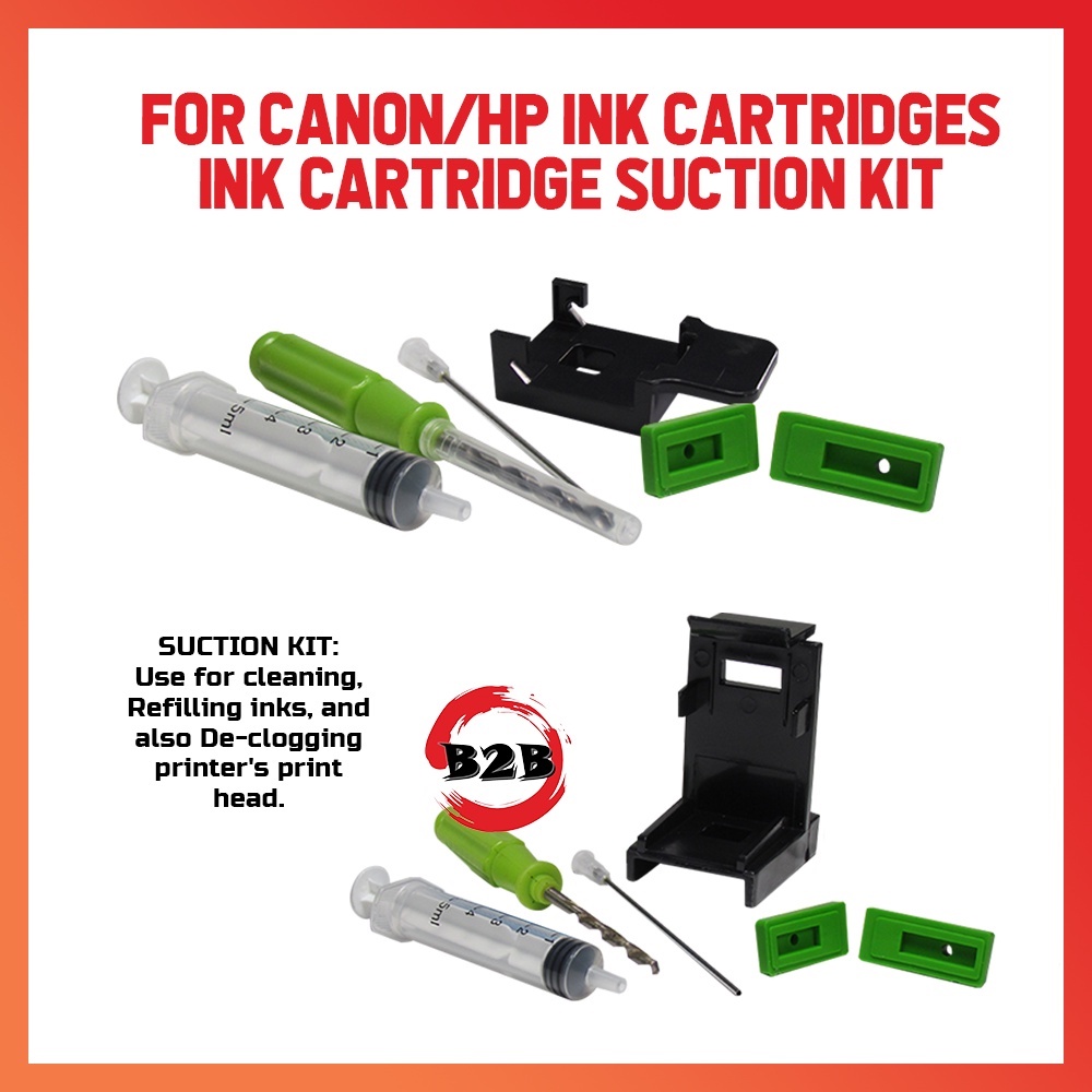 Suction Toolciss Kit Tools For Canon Pixma / hp deskjet ink cartridge ...